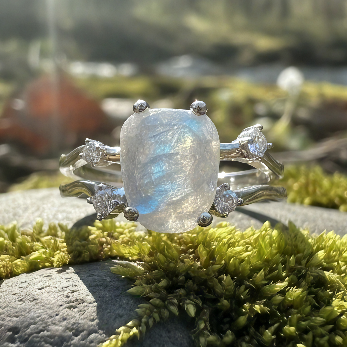 Moonstone & Silver Ring – Spirit Magic